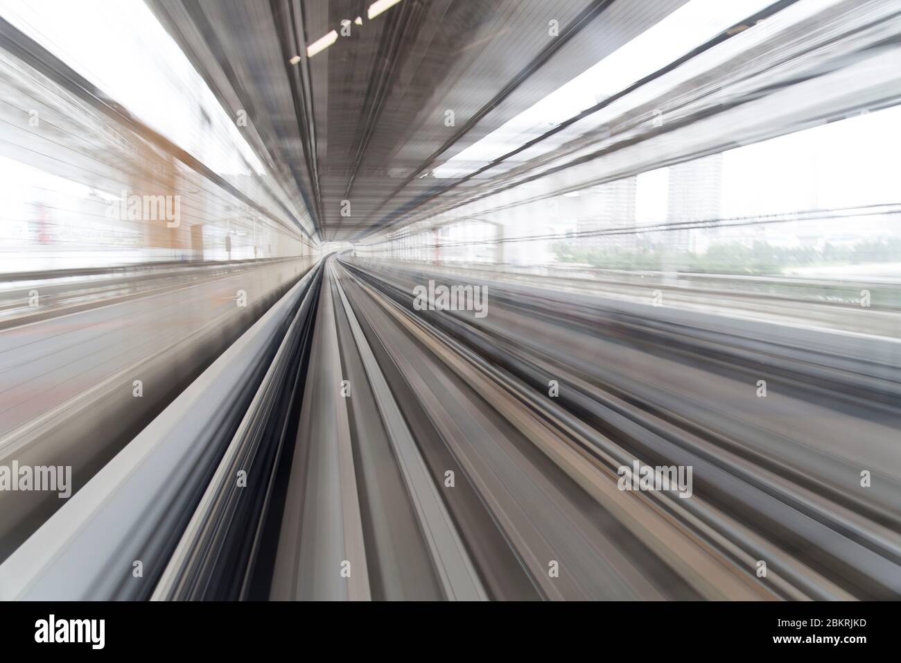 Japan, Honshu Island, Kanto region, Tokyo, Koto district skytrain Stock ...