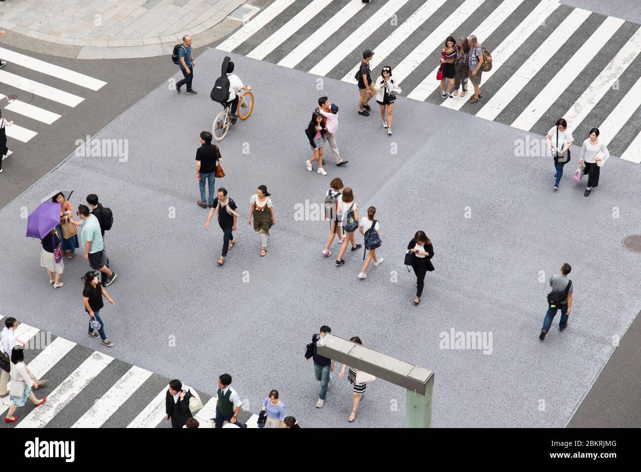 Japan, Honshu Island, Kanto region, Tokyo, Ginza district, crossroads ...