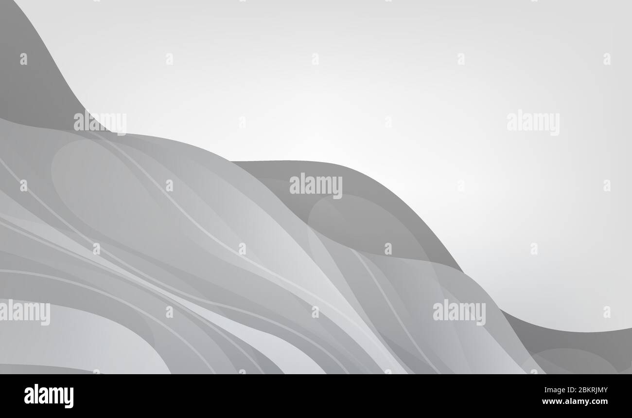 Abstract wavy gray color illustration. Dynamic motion web background ...