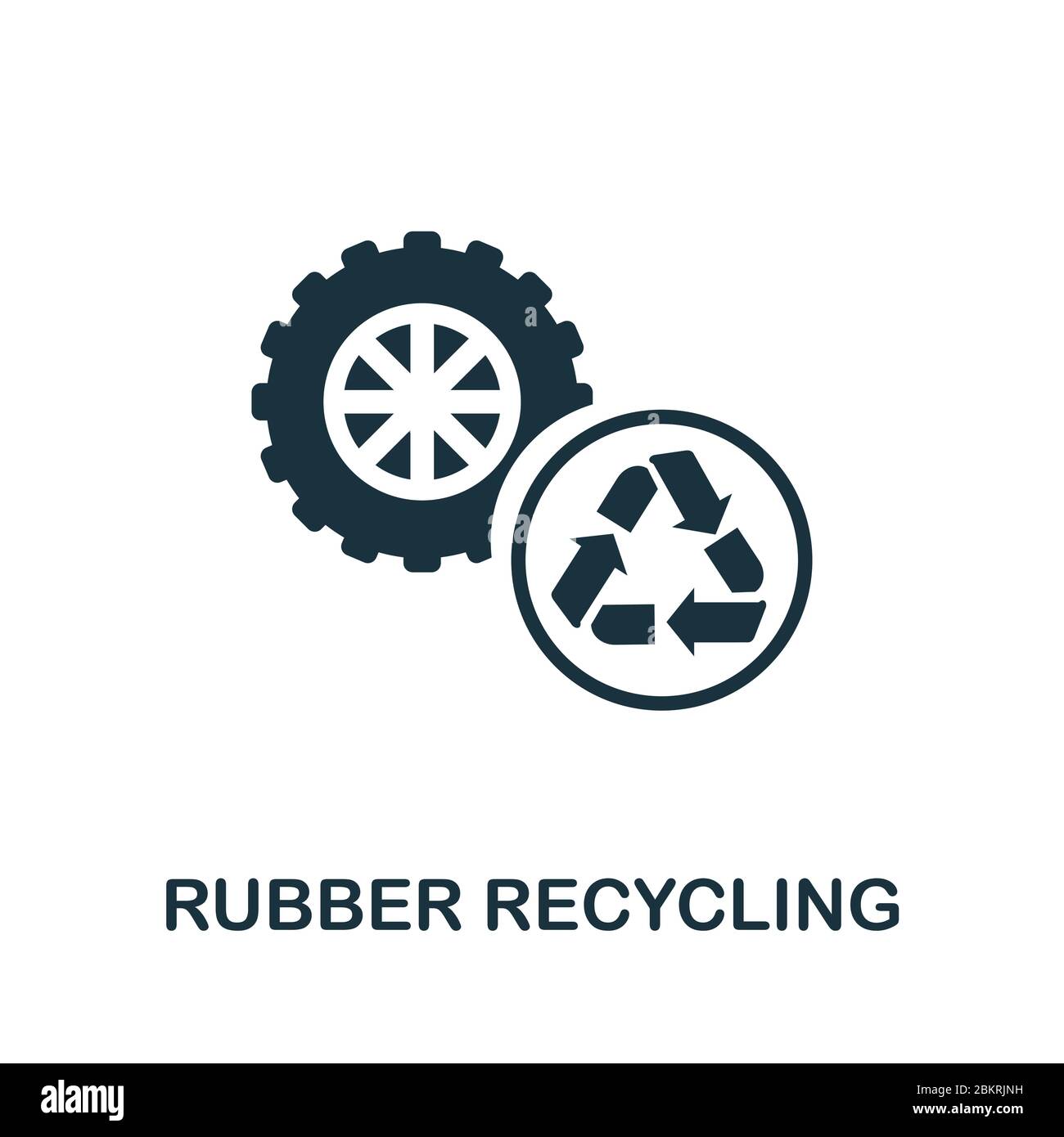 Rubber Recycling icon. Simple illustration from recycling collection ...