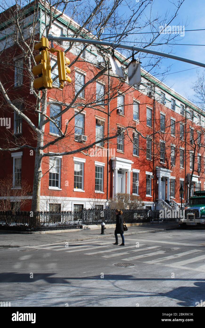 Red Brick Townhouses in Manhattan New York United States Stock Photo ...