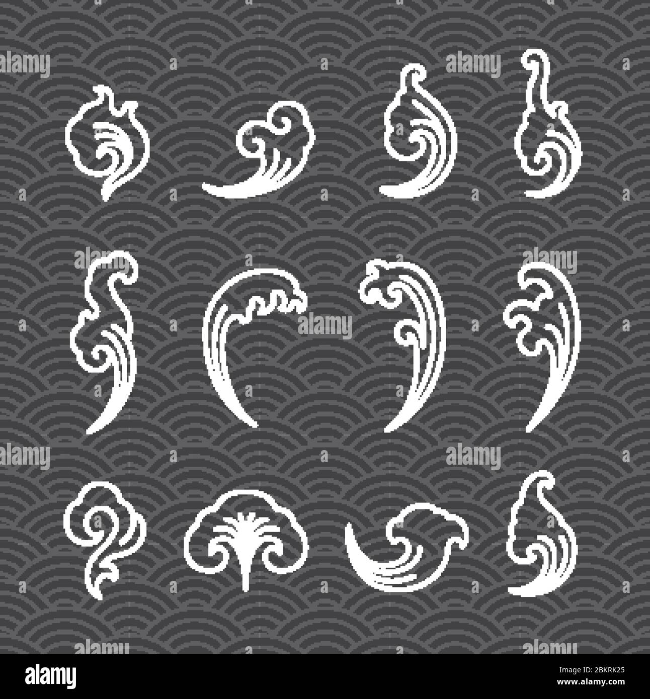 Japanese fabric dividers Stock Vector Images - Alamy