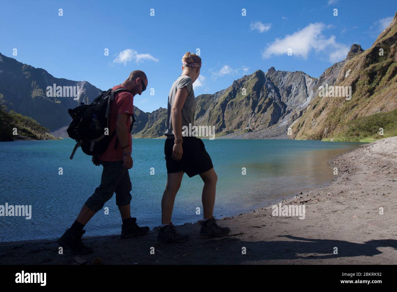 Philippines, Luzon island, crater lake of Pinatubo volcano Stock Photo ...