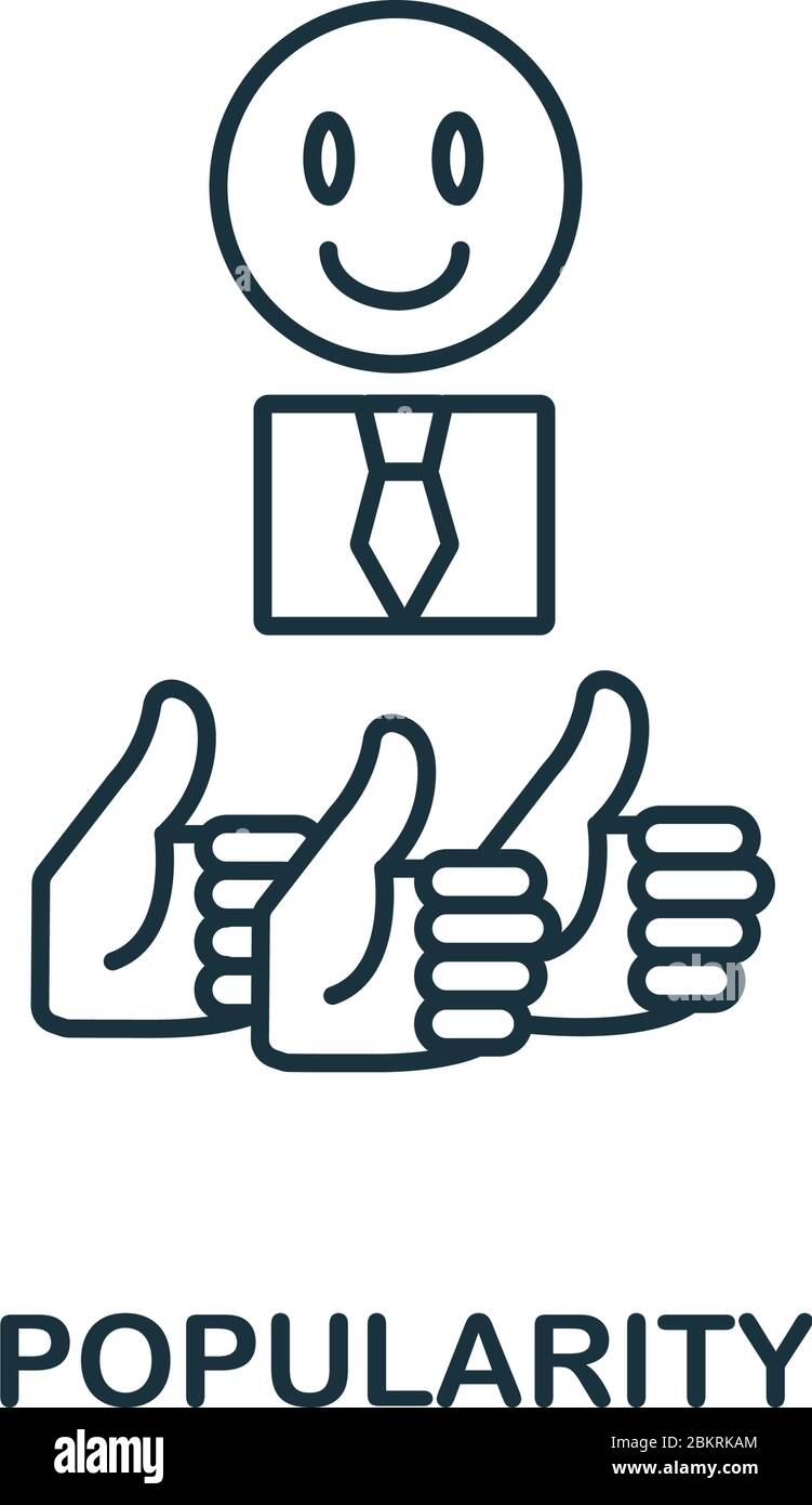 Popularity icon from reputation management collection. Simple line ...