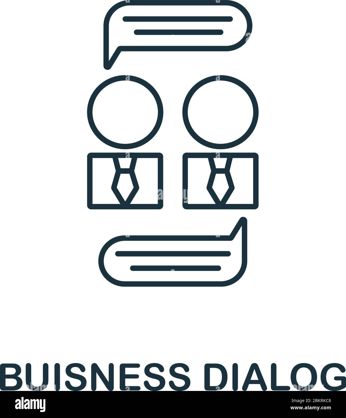 Business Dialog icon from reputation management collection. Simple line ...