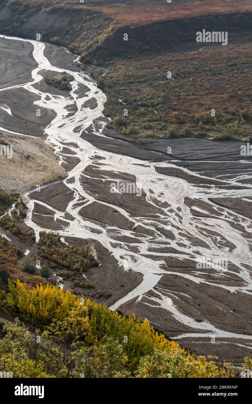 Braided river in fall denali hi-res stock photography and images - Alamy
