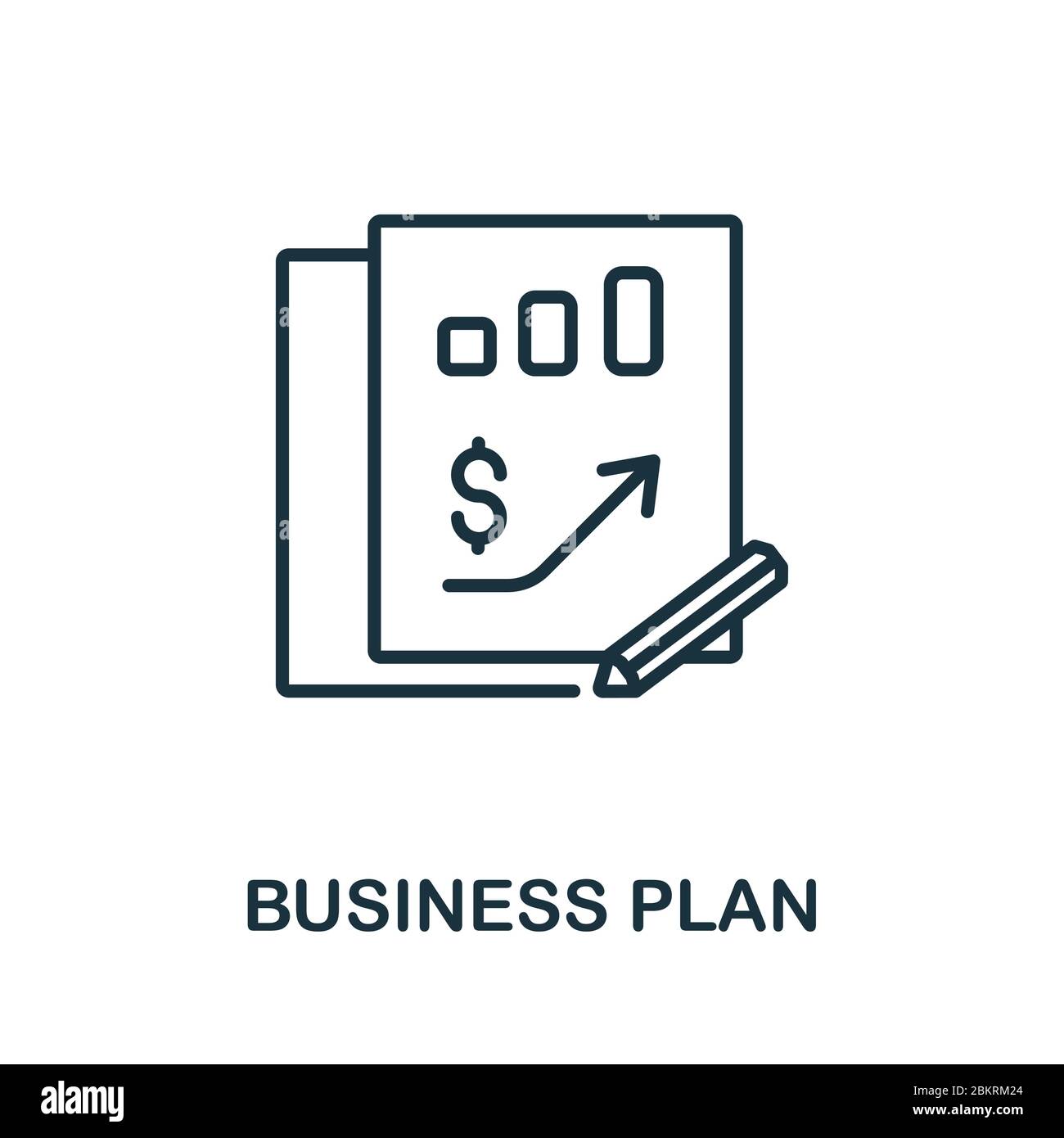 Business Plan icon from production management collection. Simple line ...