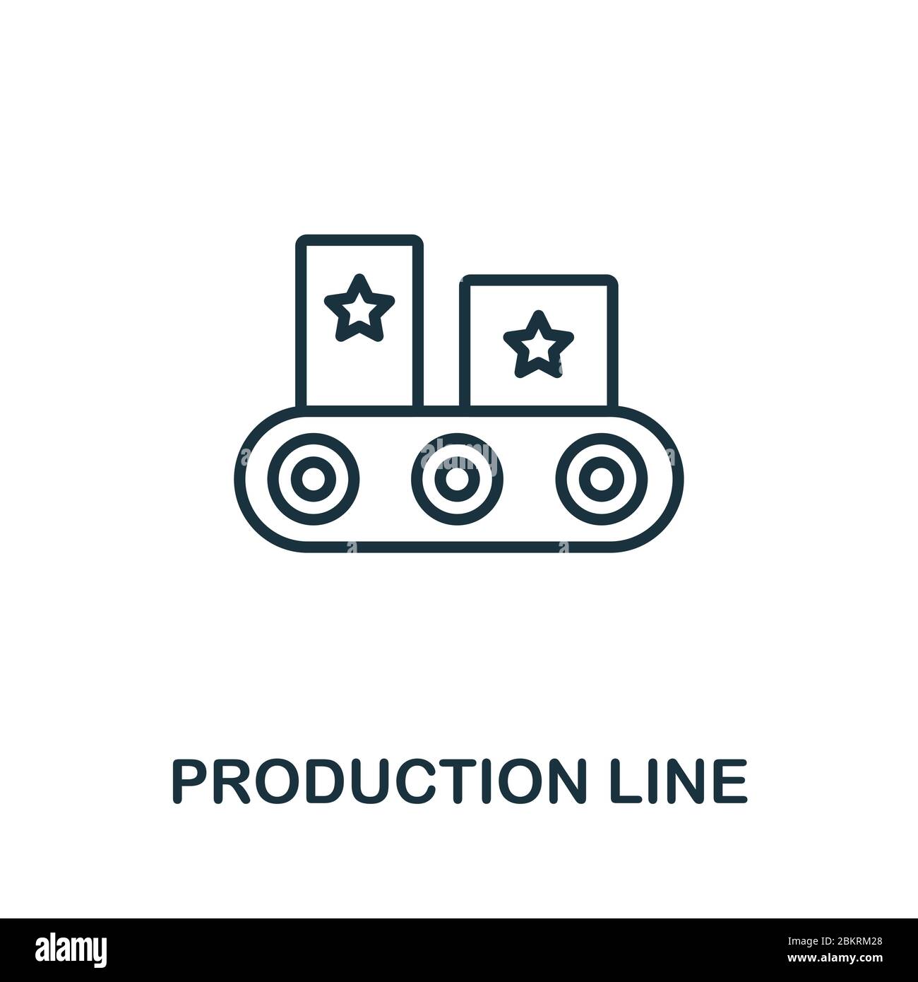 Production Line icon from production management collection. Simple line ...