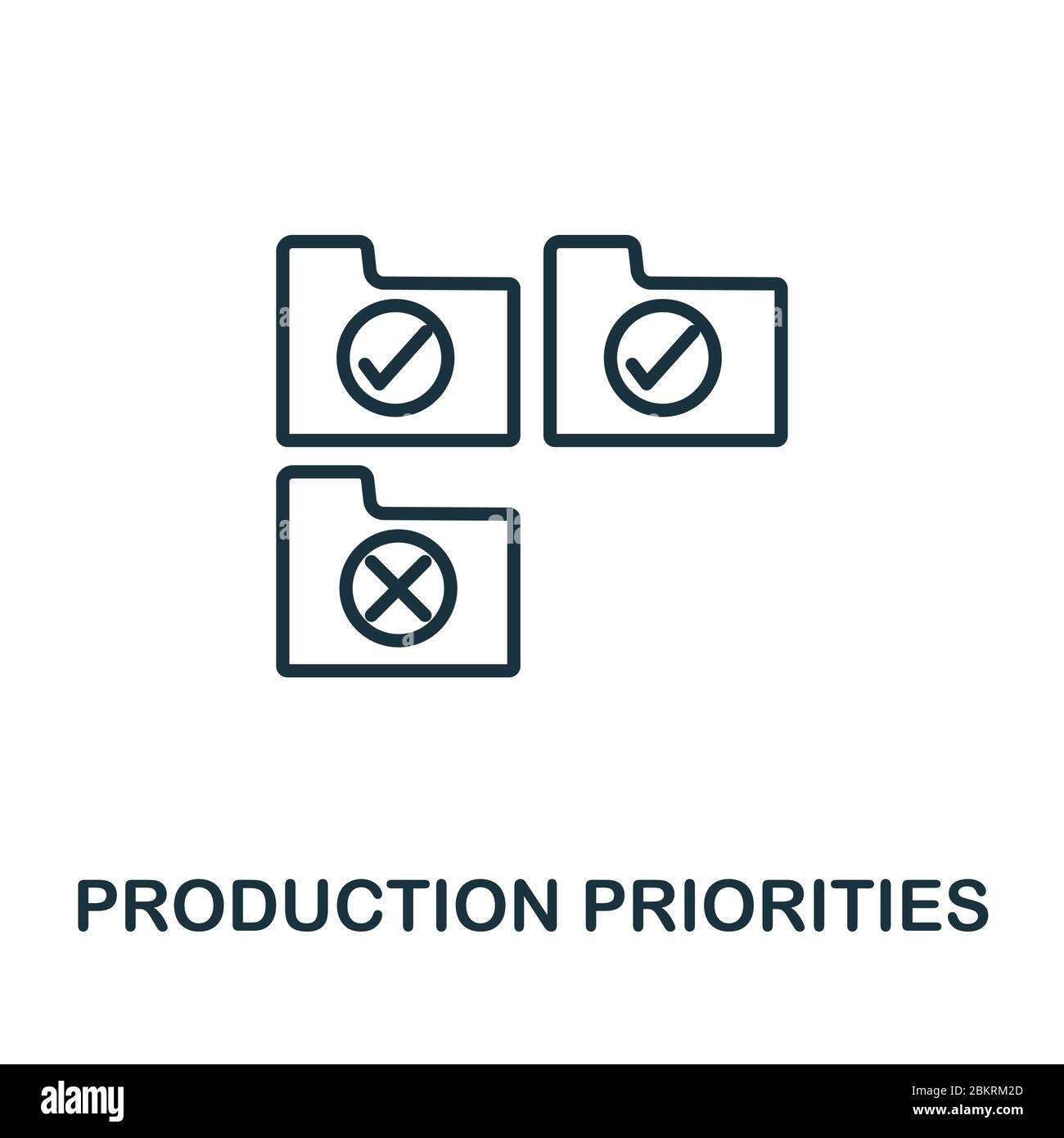 Production Pririties icon from production management collection. Simple ...