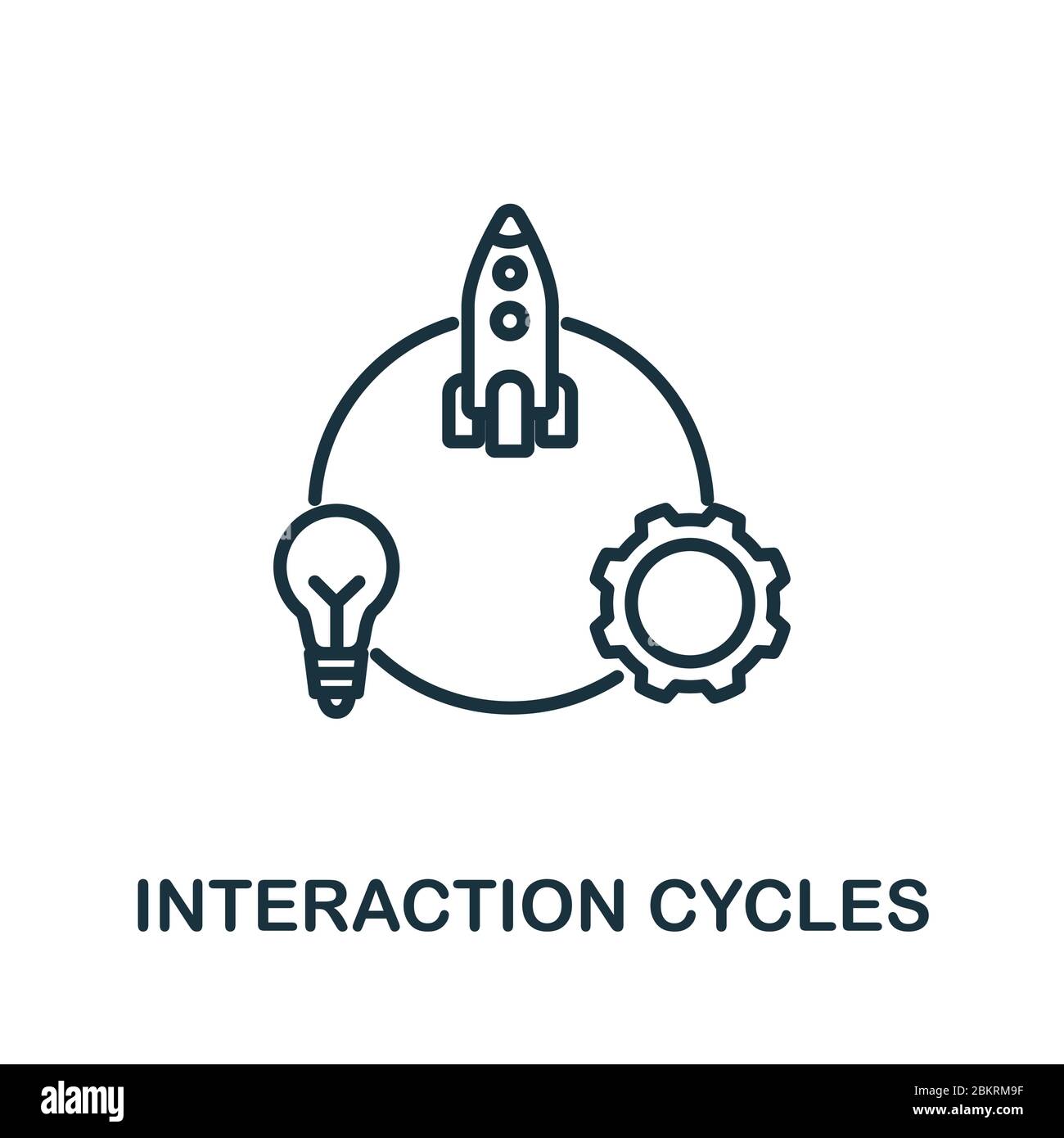 Interaction Cycles icon from production management collection. Simple ...