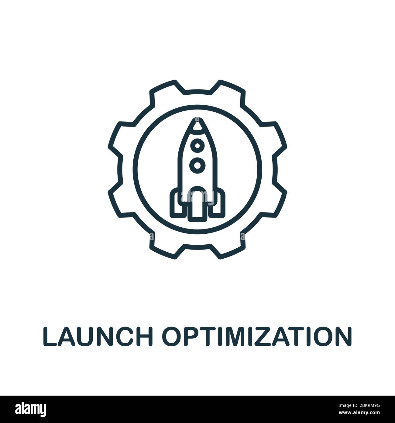 Launch Optimization icon from production management collection. Simple line Launch Optimization ...