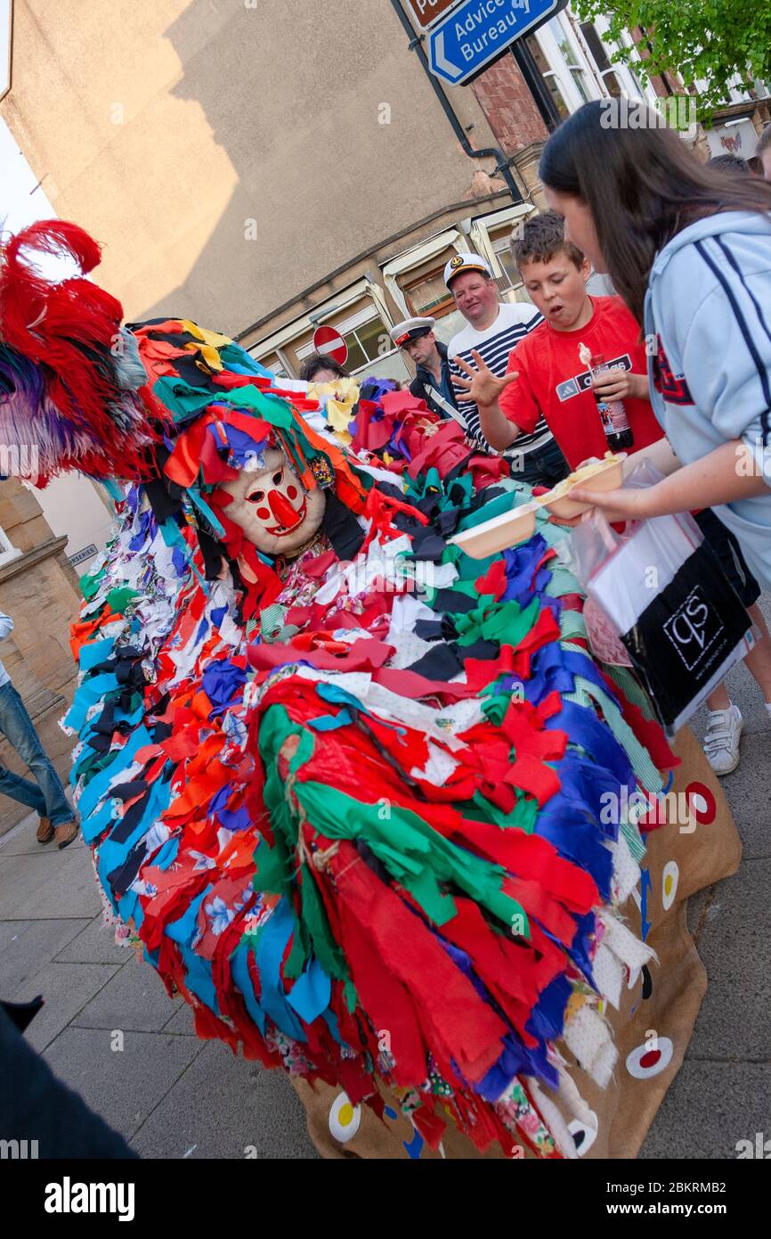 May Day Hobby Horse, Minehead, Somerset, UK Stock Photo - Alamy
