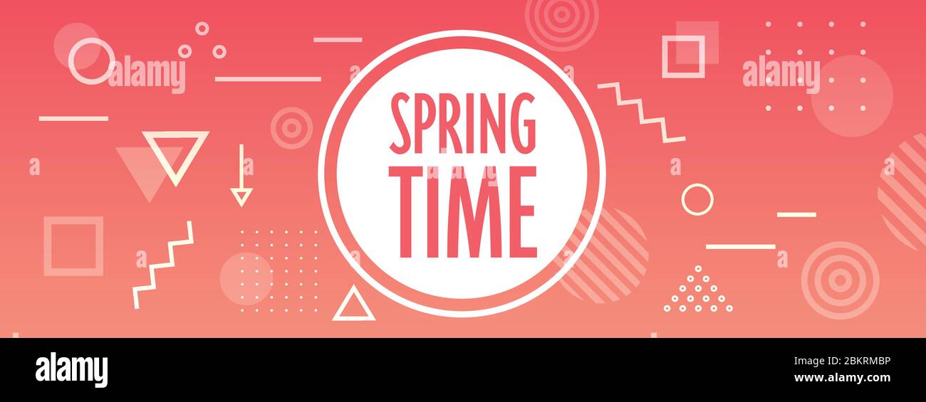 spring time hand drawn poster lettering banner invitation template ...