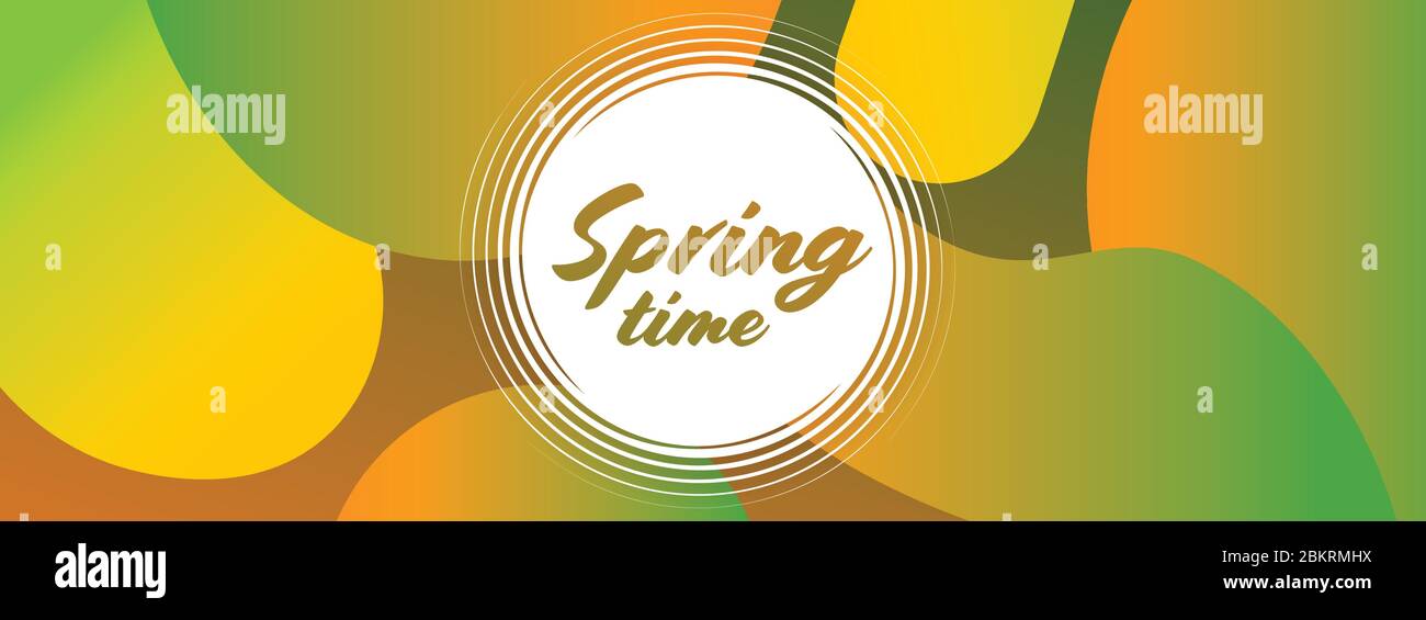 spring time hand drawn poster lettering banner invitation template ...