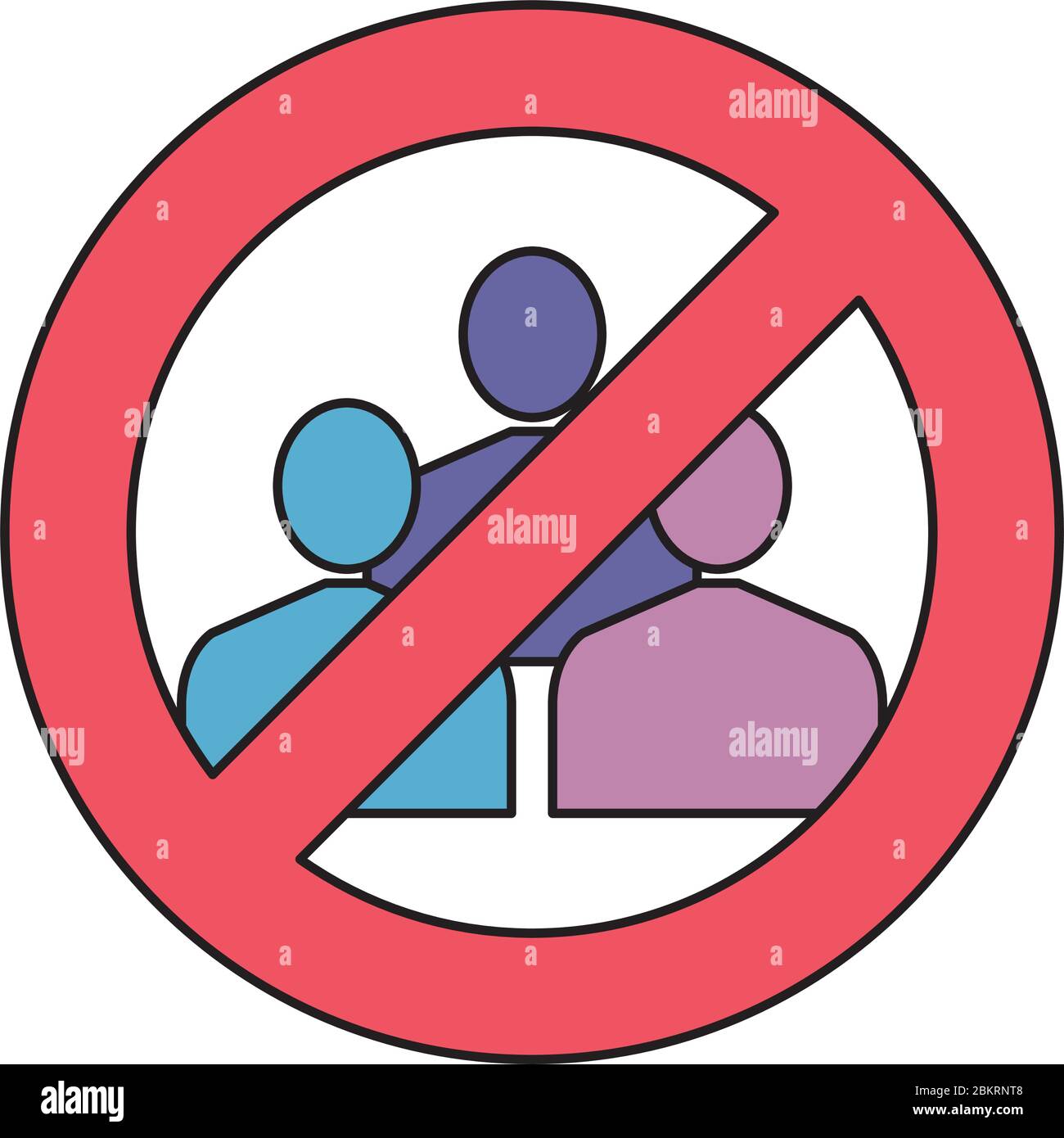 avoid crowds signal isolated icon Stock Vector Image & Art - Alamy