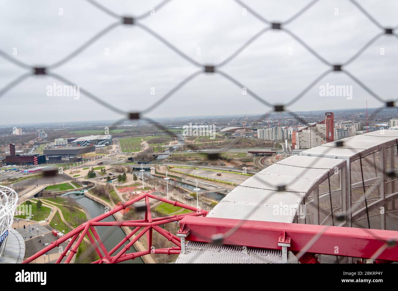 ArcelorMittal Orbit observation tower scenic view of Queen Elizabeth ...
