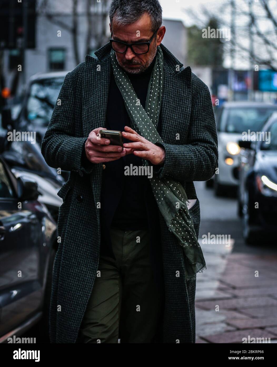 MILAN, Italy- February 21 2020: Nick Sullivan on the street during the ...