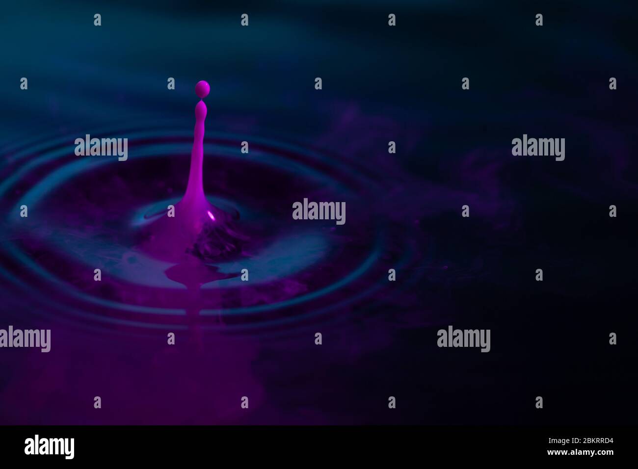 Water dripping or water ripples in a pond. waves of rippling Stock ...