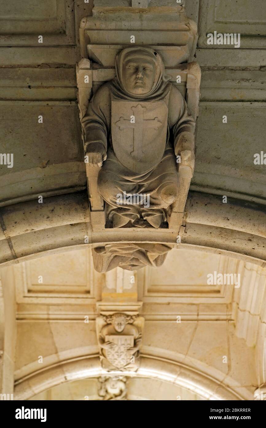 France, Oise, Pierrefonds, Pierrefonds castle built in the 14th century ...