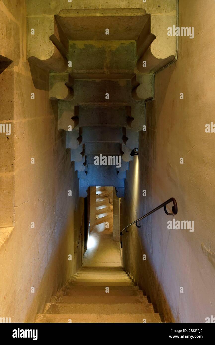 France, Oise, Pierrefonds, Pierrefonds castle built in the 14th century ...