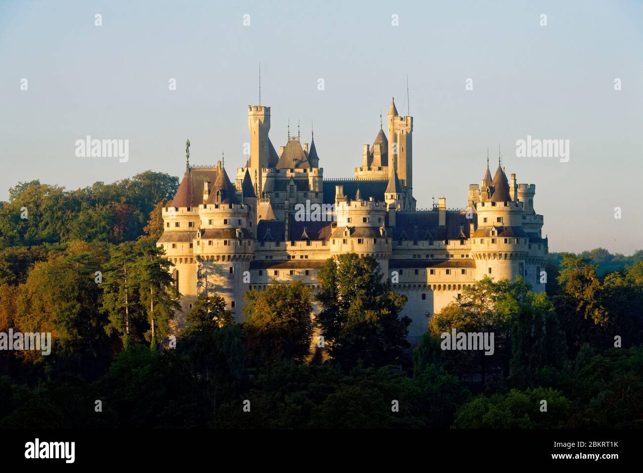 France, Oise, Pierrefonds, Pierrefonds castle built in the 14th century ...