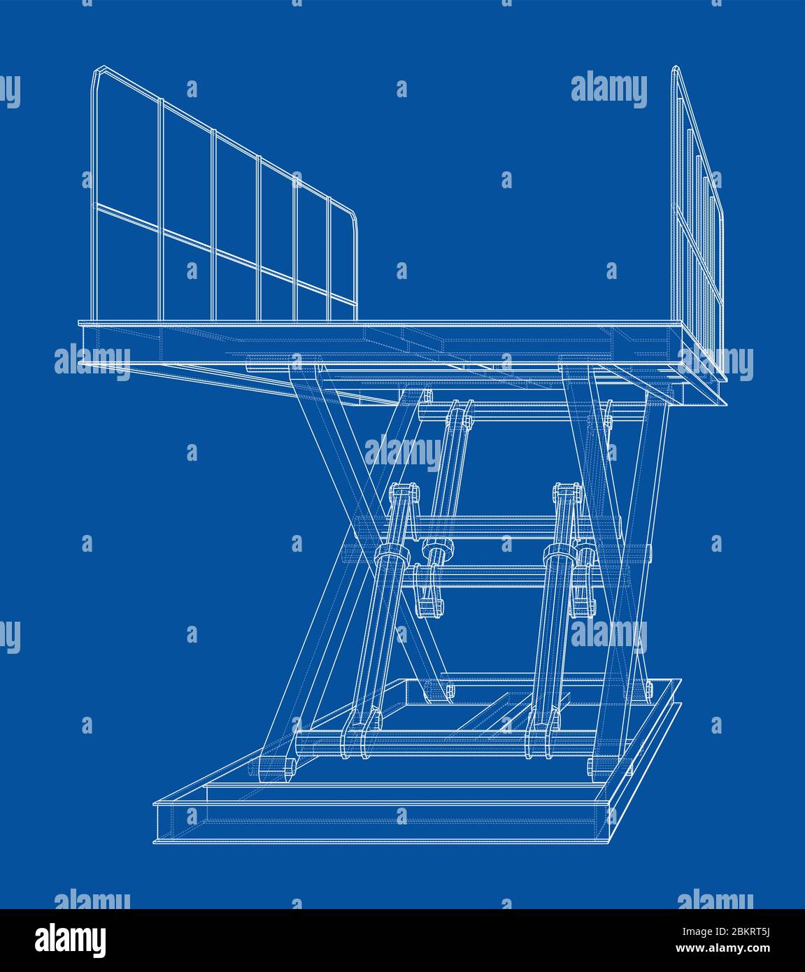 Scissors lift concept outline. Vector Stock Vector Image & Art - Alamy