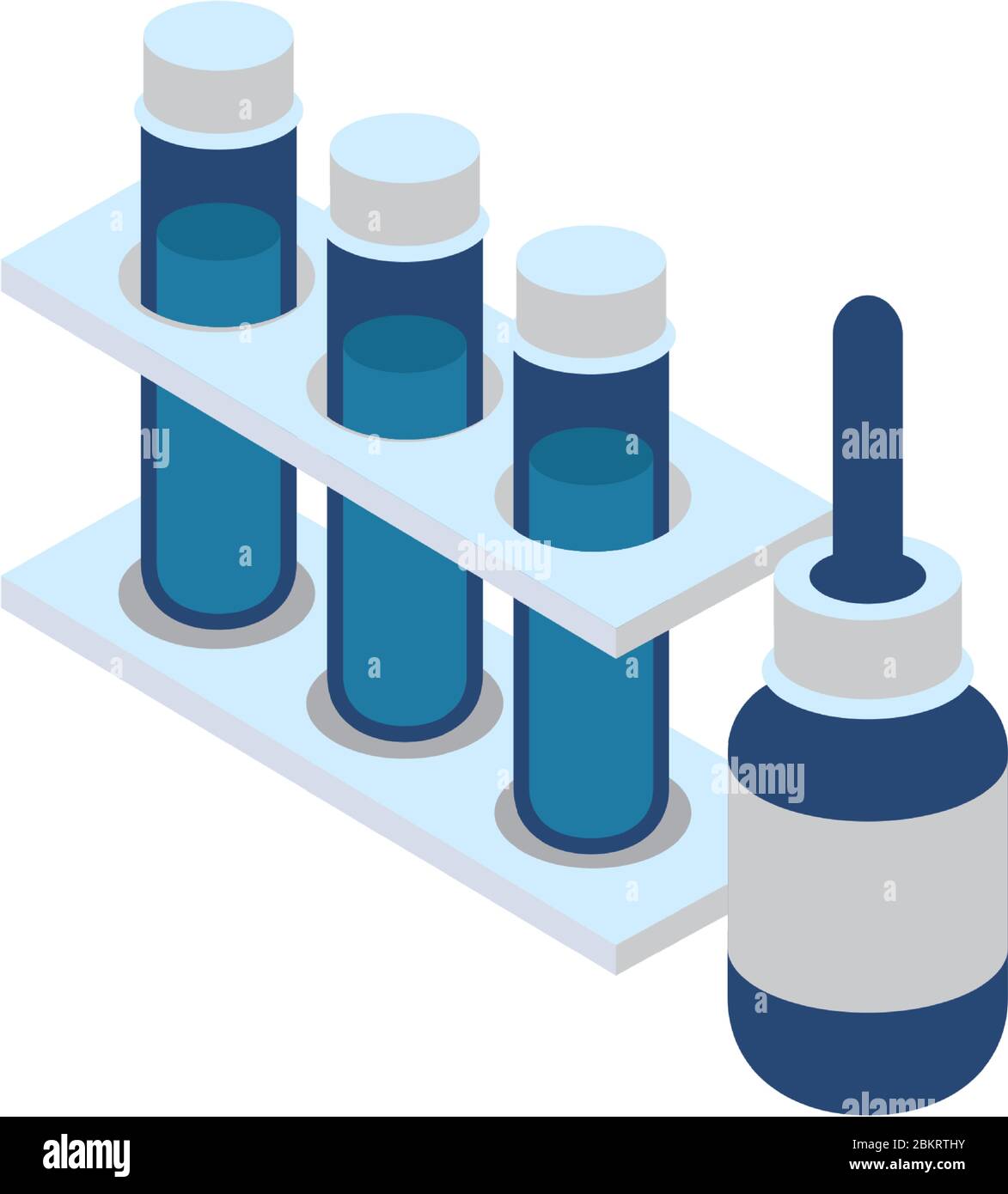 medical droper laboratory with tubes test Stock Vector Image & Art - Alamy