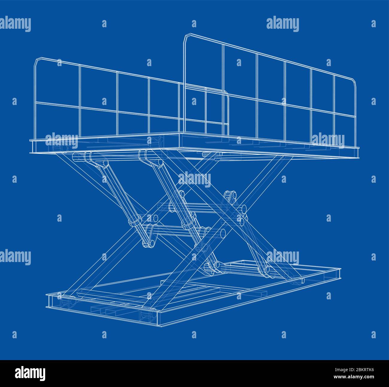 Scissors lift concept outline. Vector Stock Vector Image & Art - Alamy