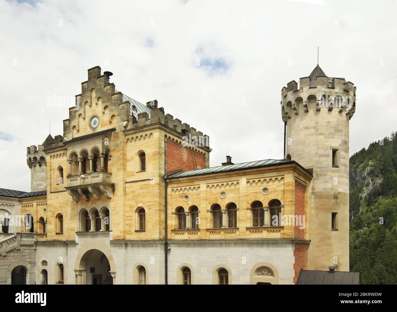 Neuschwanstein - New Swanstone Castle in Bavaria. Germany Stock Photo ...