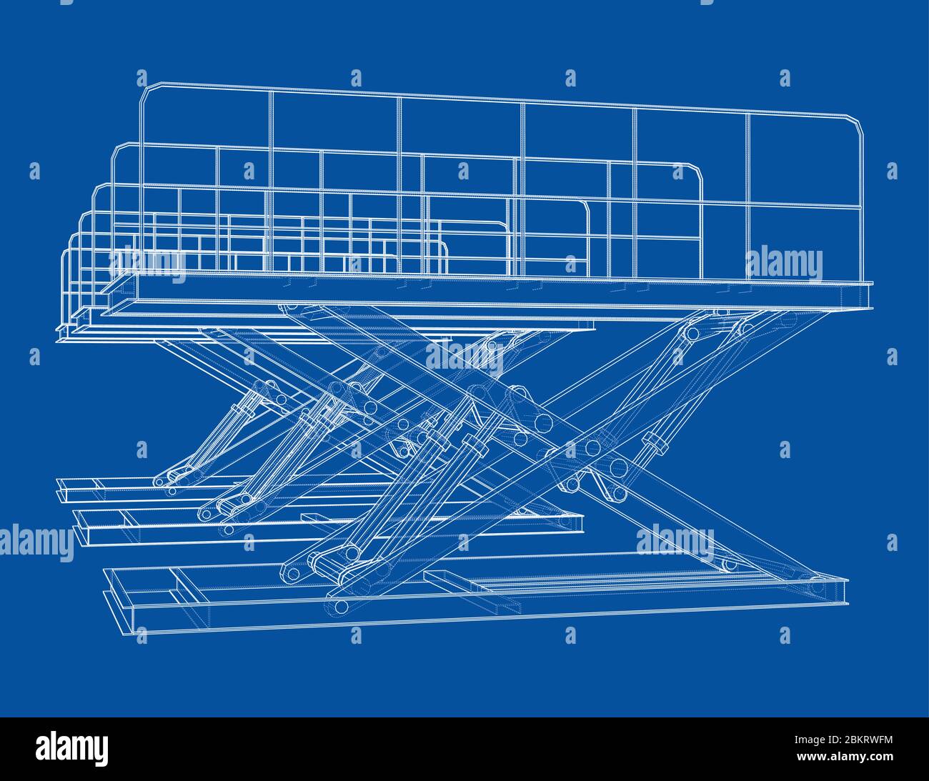 Scissors lift concept outline. Vector Stock Vector Image & Art - Alamy
