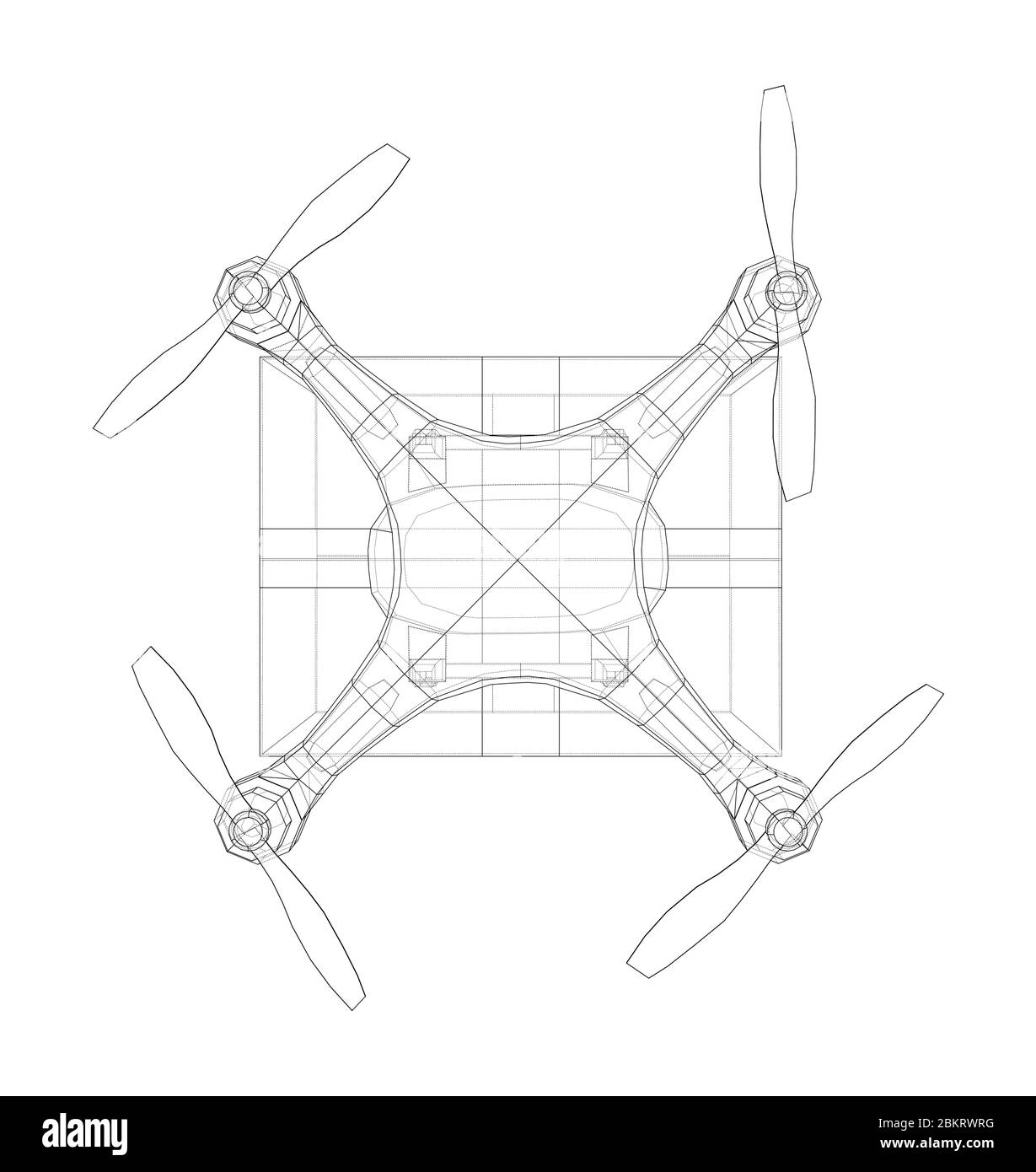 Delivery drone concept outline. Vector Stock Vector Image & Art - Alamy