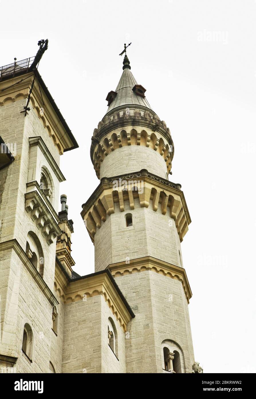 Neuschwanstein - New Swanstone Castle in Bavaria. Germany Stock Photo ...