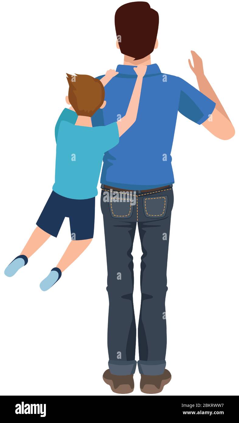 dear father with son avatars characters Stock Vector Image & Art - Alamy