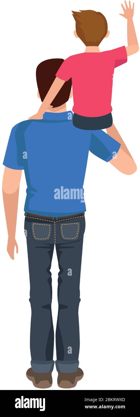 dear father with son avatars characters Stock Vector Image & Art - Alamy