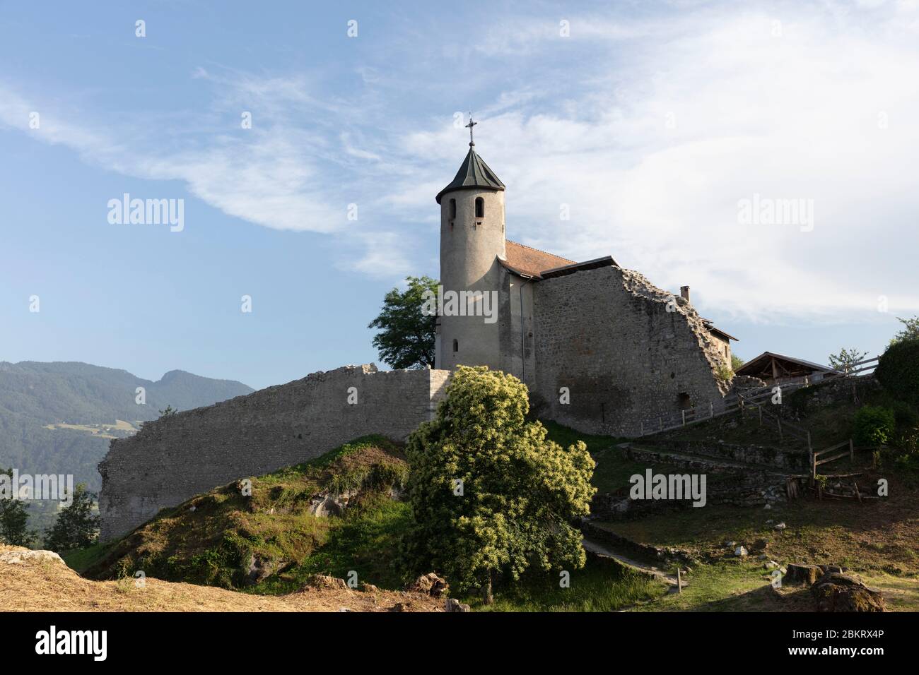 France, Haute-Savoie, Allinges, castle of Allinges, 10th century Stock ...