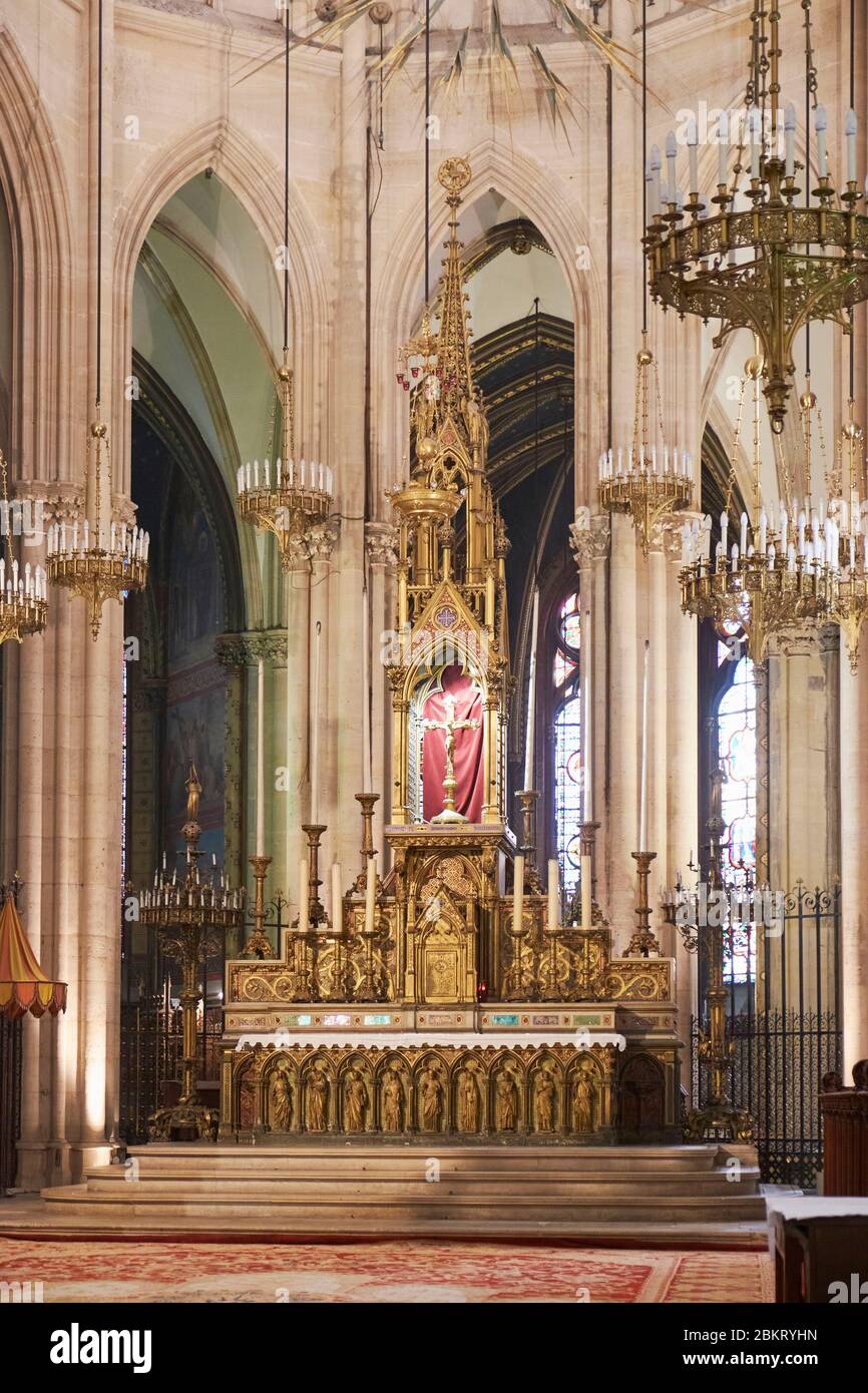 France, Paris (75), Basilique Sainte-Clotilde, le ma?tre-autel/France ...