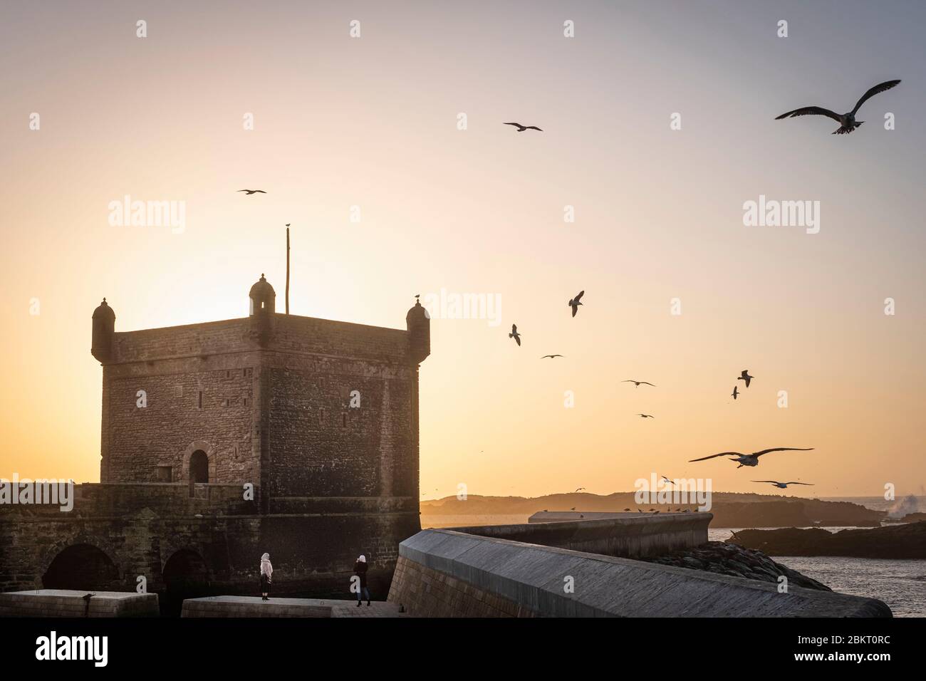 Morocco, Marrakech Safi, Essaouira, traditional fishing harbour, Sqala ...