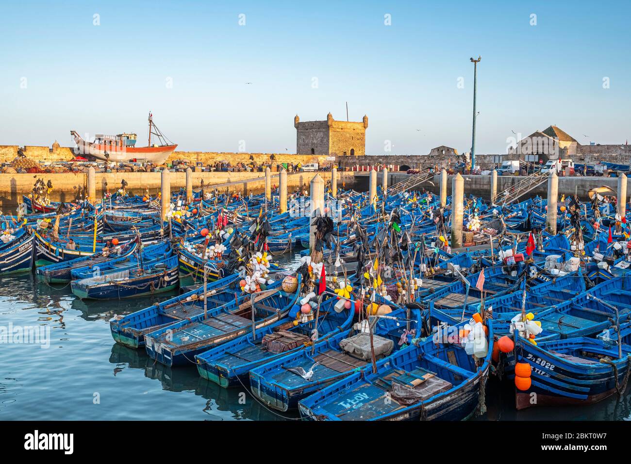 Morocco, Marrakech Safi, Essaouira, traditional fishing harbour, Sqala ...