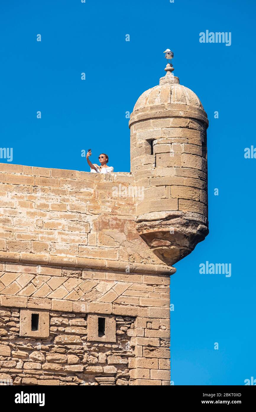 Morocco, Marrakech Safi, Essaouira, traditional fishing harbour, Sqala ...