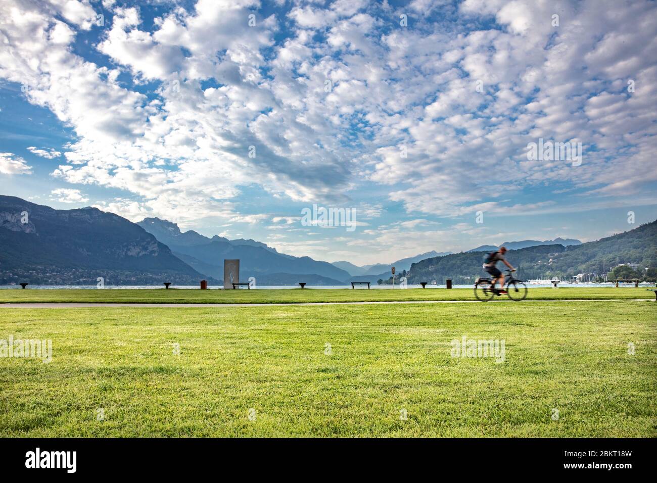 France, Haute Savoie, Annecy, Lake Annecy, Le Paquier in the early ...