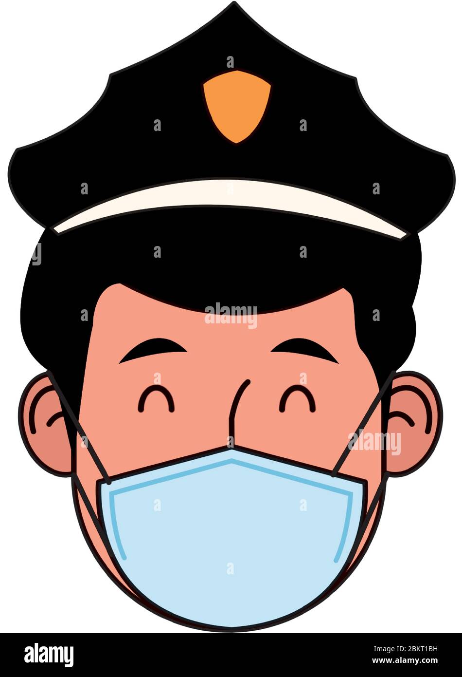 Covid19 police mask Stock Vector Images - Alamy