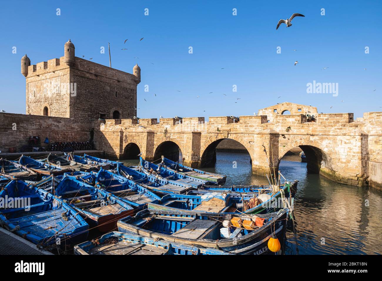Morocco, Marrakech Safi, Essaouira, traditional fishing harbour, Sqala ...