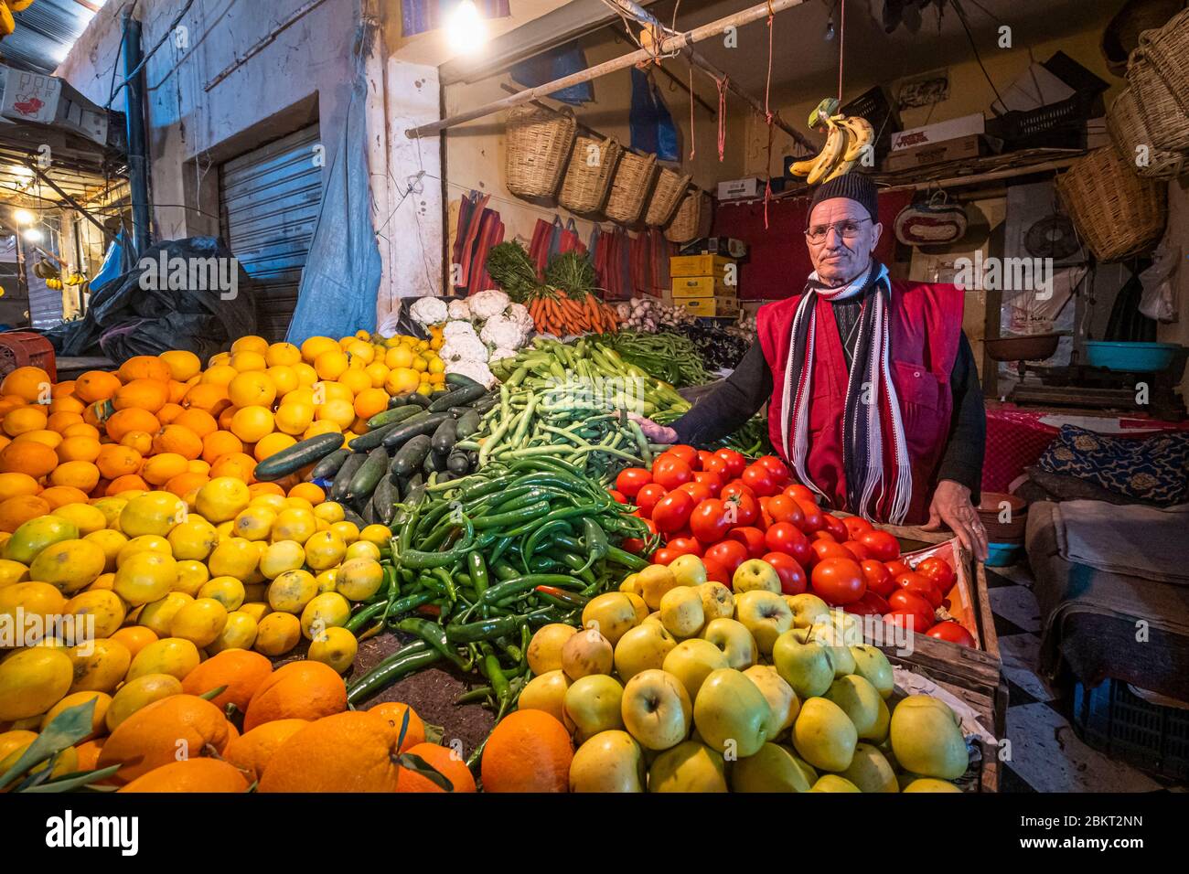 Morocco, Souss-Massa region, Taroudant, souk in the medina Stock Photo ...