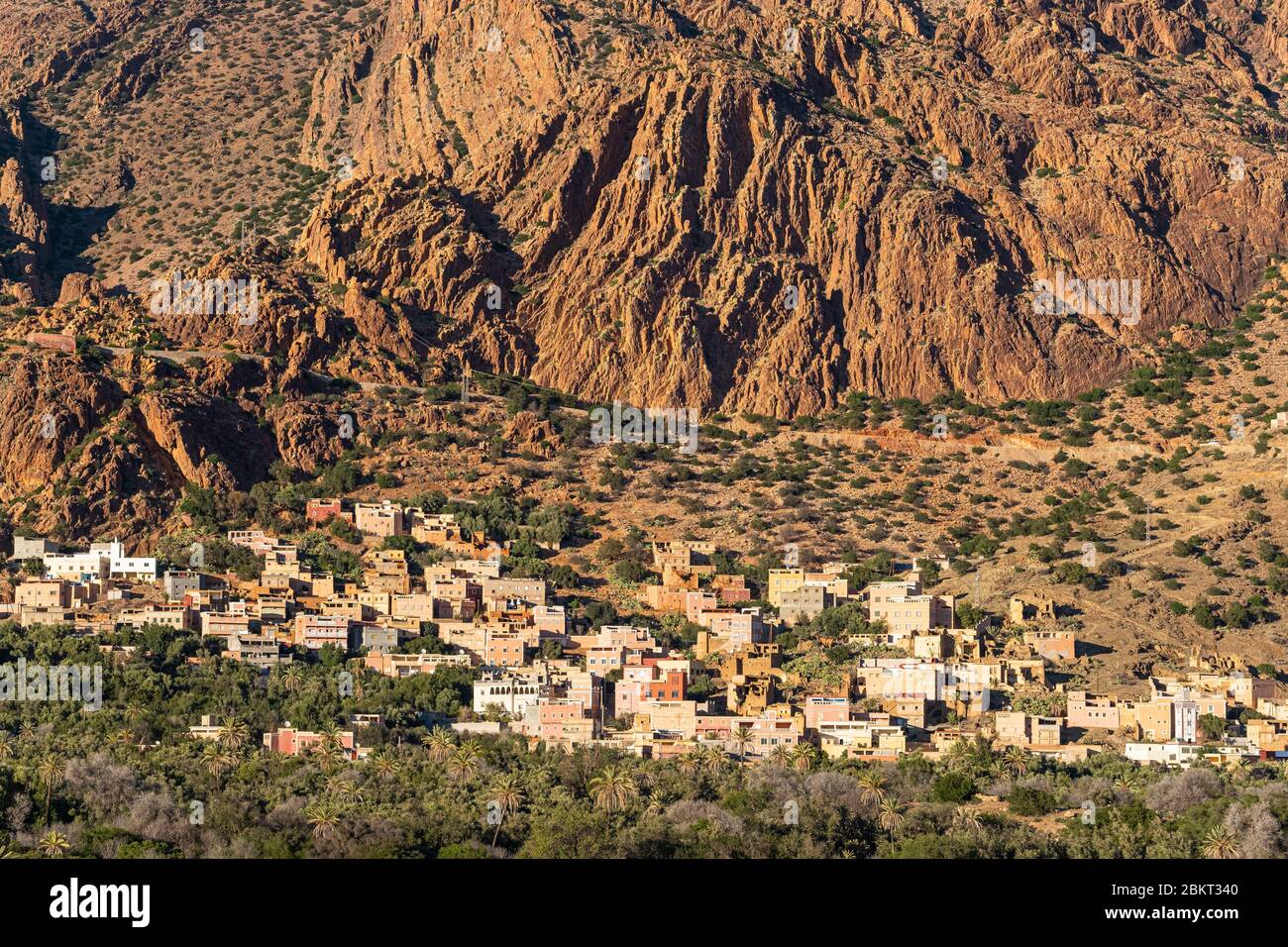 Morocco, Souss-Massa region, surroundings of Tafraoute, Ammeln Valley ...