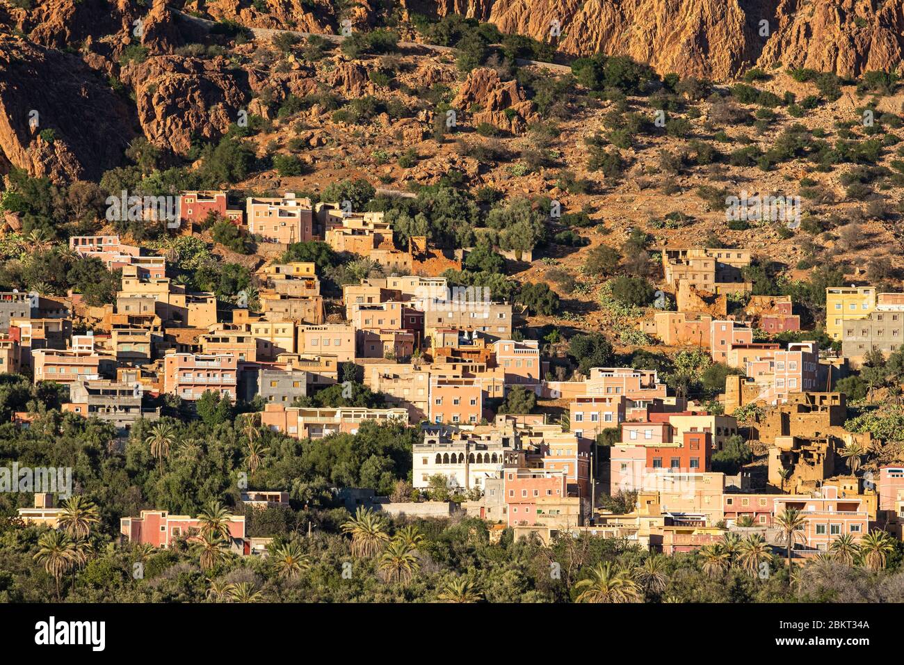 Morocco, Souss-Massa region, surroundings of Tafraoute, Ammeln Valley ...