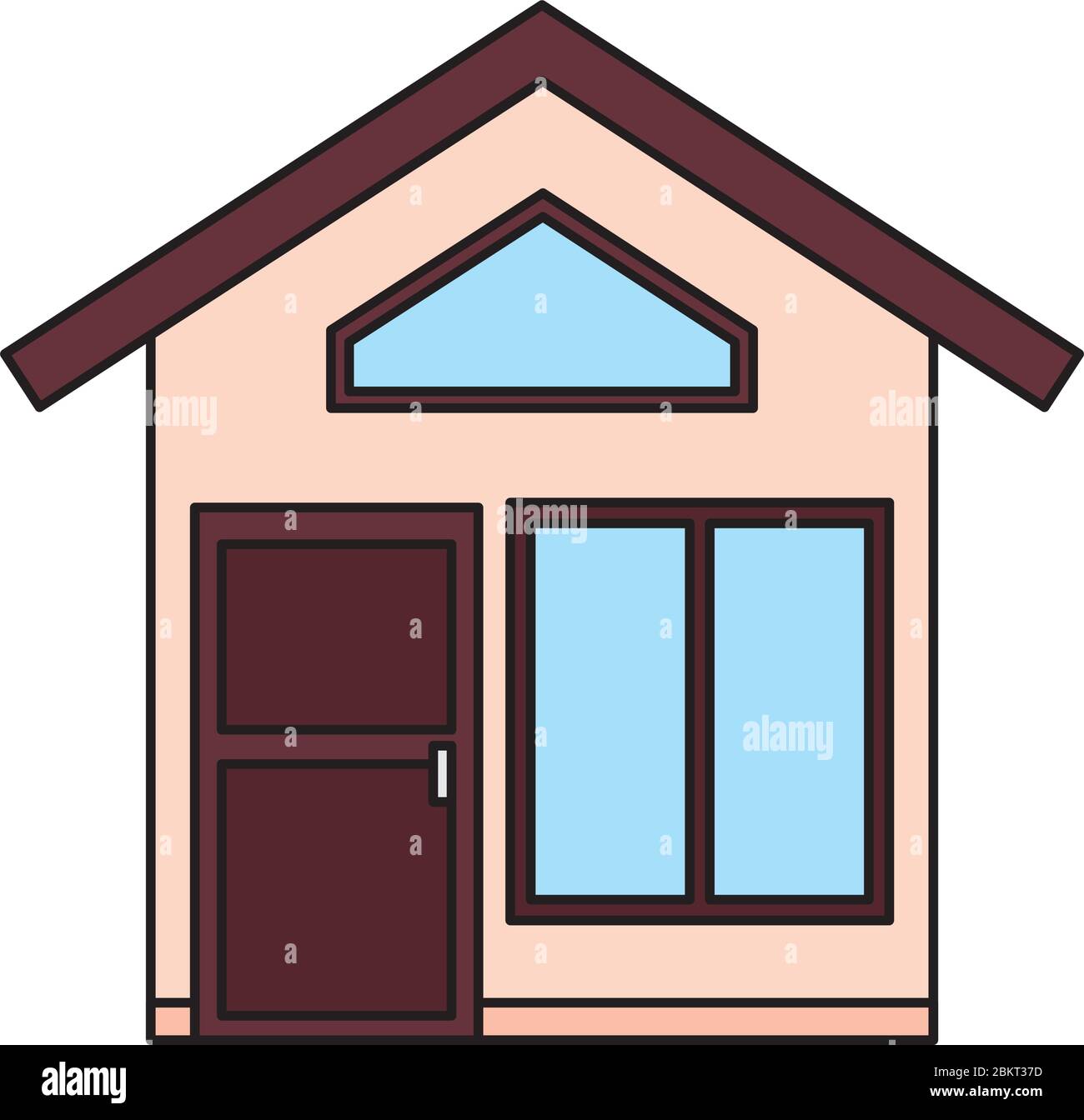 house front facade isolated icon Stock Vector Image & Art - Alamy