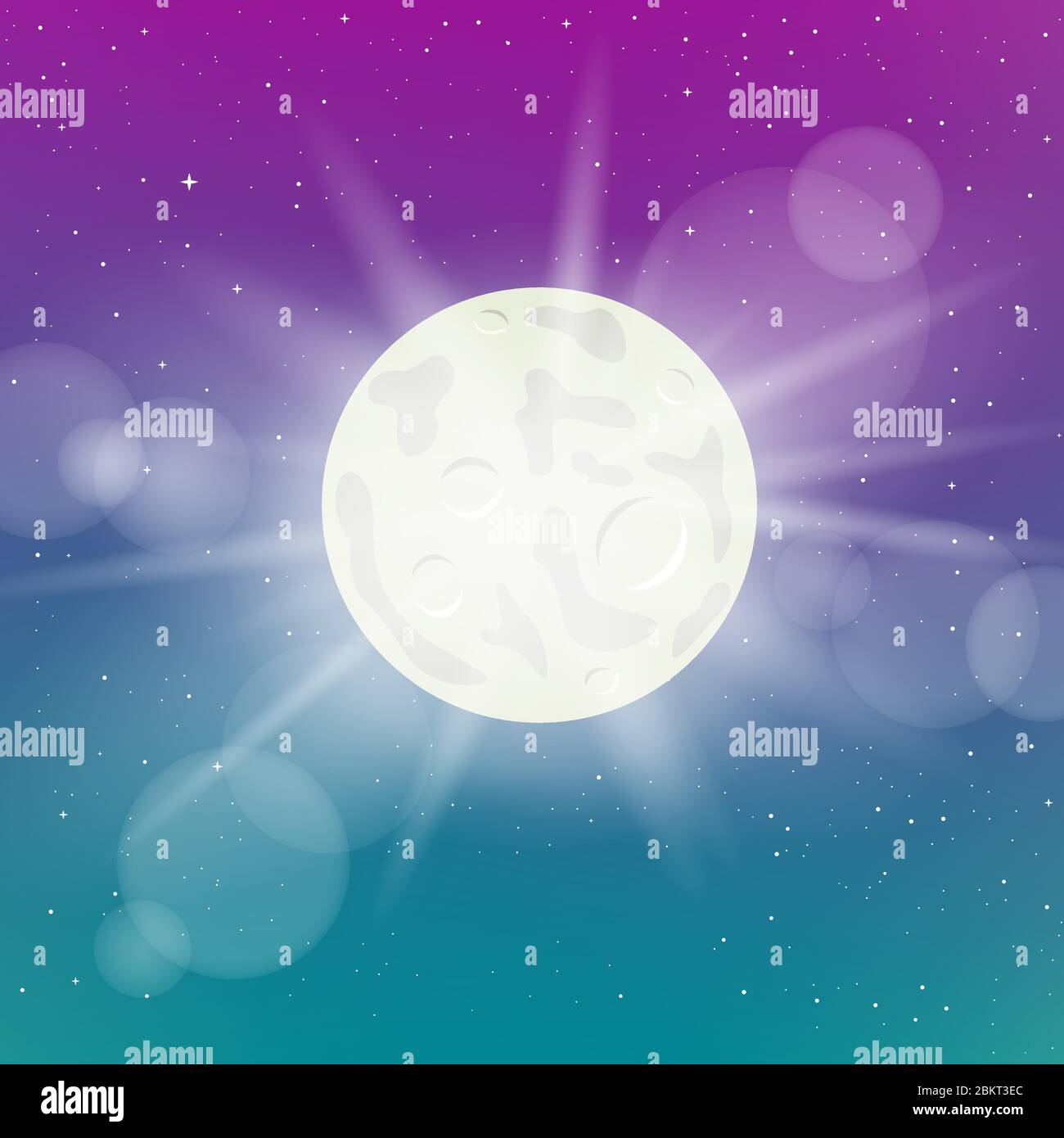 moon lights and night starry sky Stock Vector Image & Art - Alamy