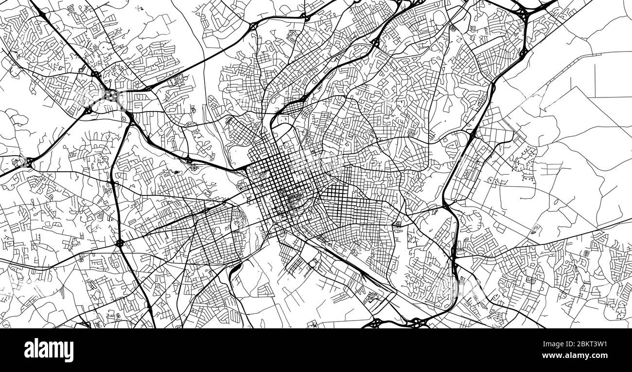 Urban vector city map of Colombia, USA. South Carolina state capital ...