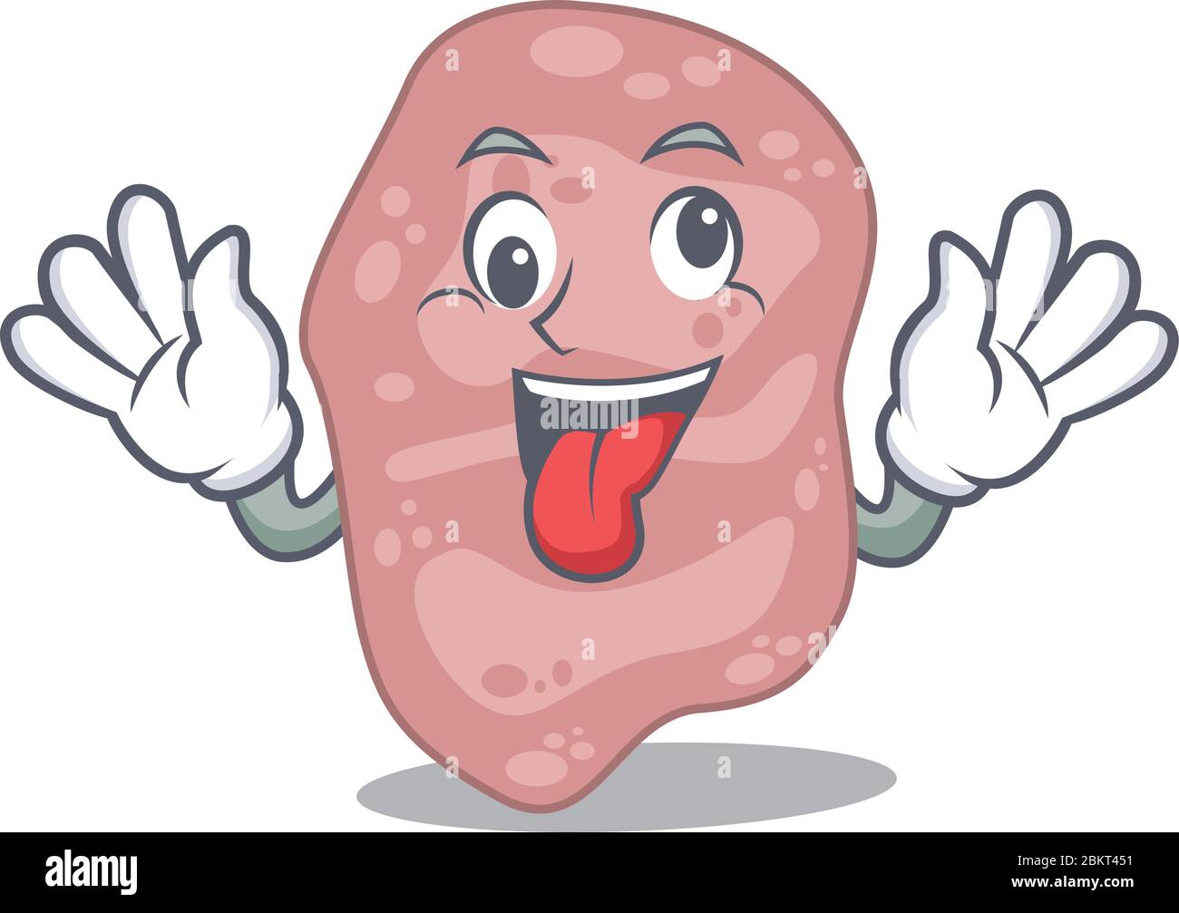 A cartoon design of verrucomicrobia having a crazy face Stock Vector ...
