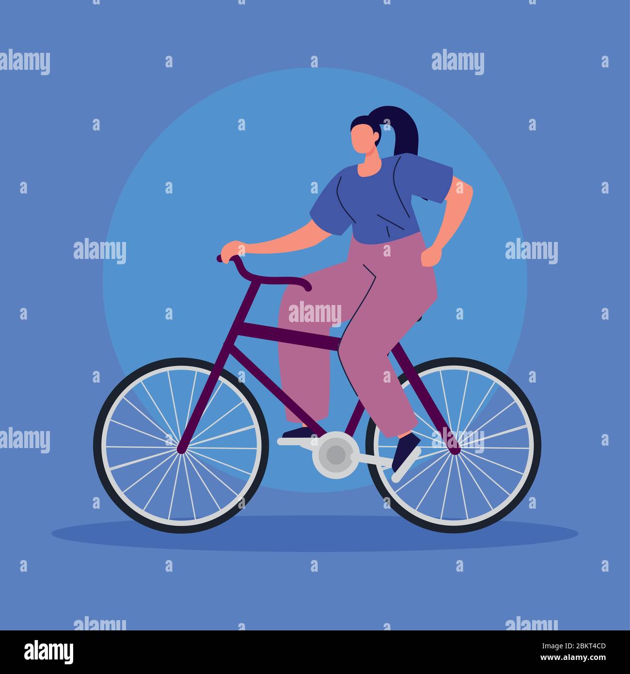 Person avatar in bicycle Stock Vector Images - Alamy